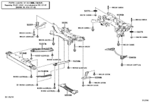 Toyota Genuine OEM MEMBER SUB-ASSY, FRONT CROSS LEXUS NX200T,300H 57104 ...