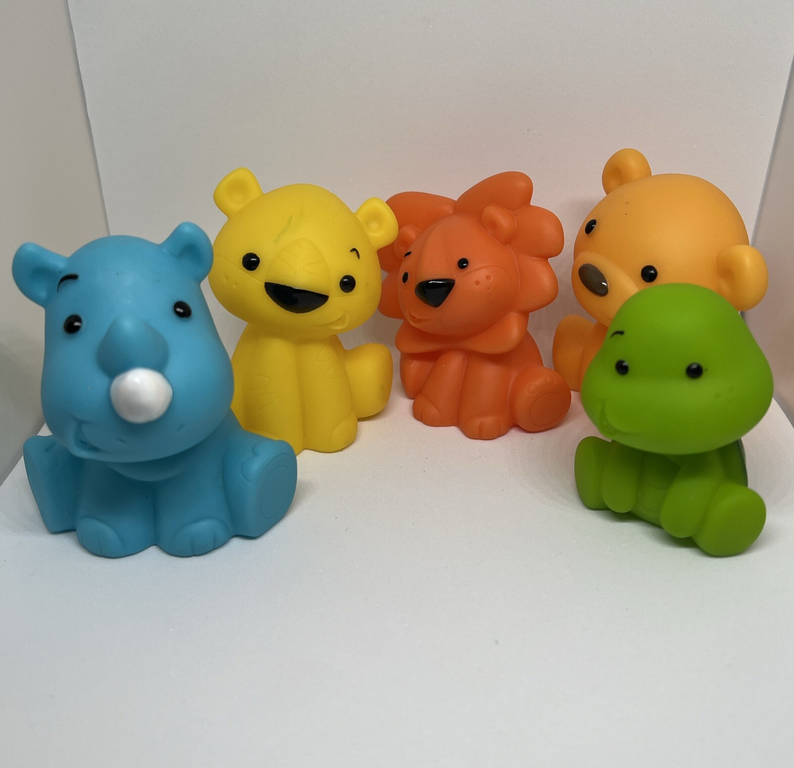 5 Infantino Rubber Bath Tub Toys Animal Lot Lion Turtle Rhino Bear | eBay