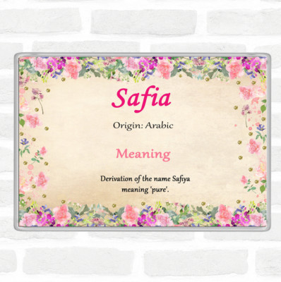 Safia Name Meaning Jumbo Fridge Magnet Floral | eBay UK