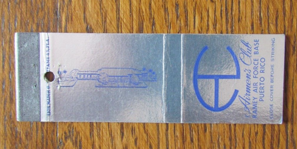 U.S. AIR FORCE BASE MATCHBOOK COVER: RAMEY AFB (PUERTO RICO) EMPTY ...