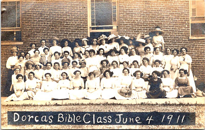 Postcard Dorcas Bible Class of June 4 1911 RPPC | eBay