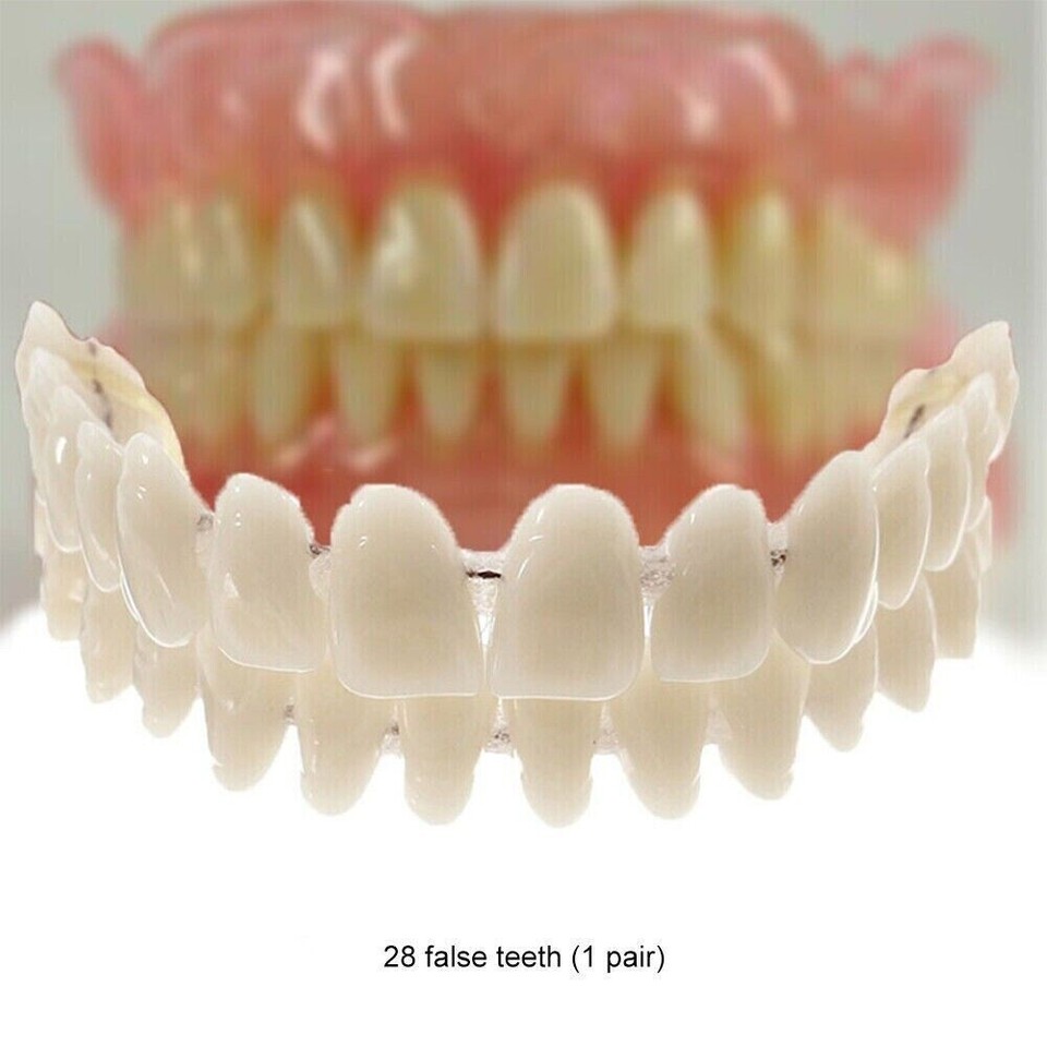 Snap On Upper Lower False Teeth Dental Veneers Dentures Fake Tooth ...