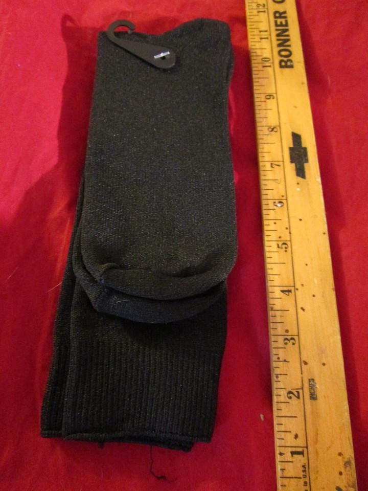 4 Pair Large Army Issue 80% Polypropylene Black Liner Socks 10-13 USA ...