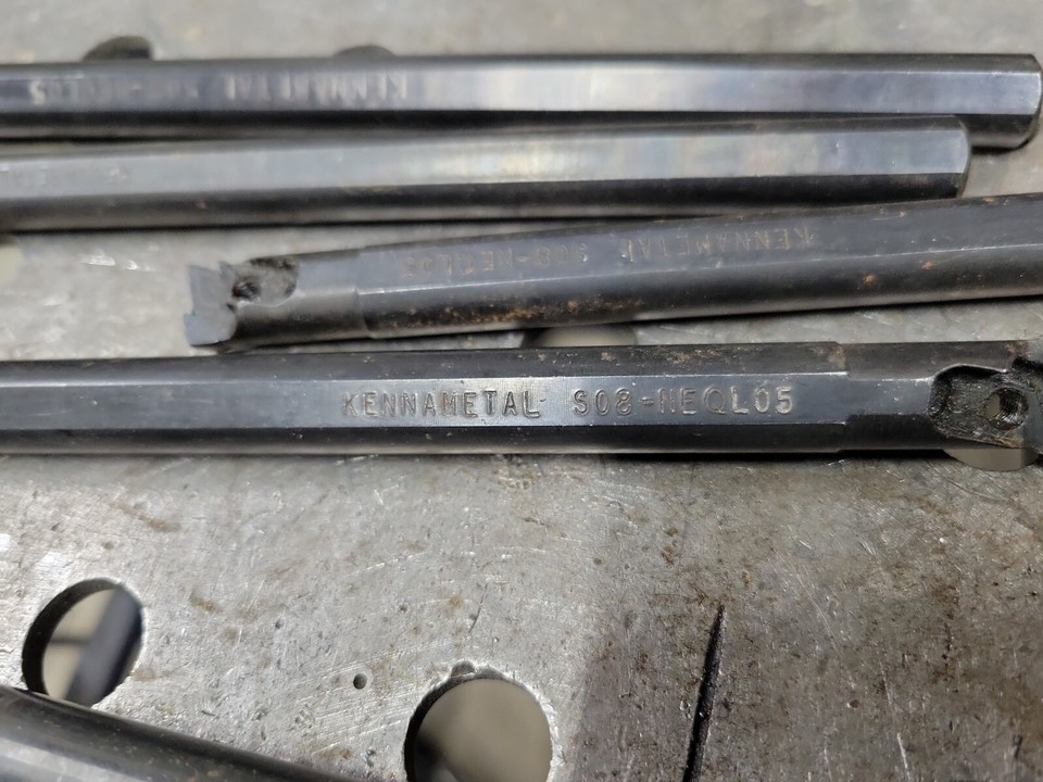 KENNAMETAL 1/2 SHANK DIA NL2 S08-NEQL05 8" OAL INDEXABLE BORING BAR .5 ...