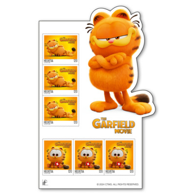 Swiss - The Garfield Movie, Special sheet with 6 stamps | eBay