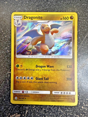 Pokémon TCG Dragonite Sun & Moon Promo Card 96/149 Holo Rare NM or ...