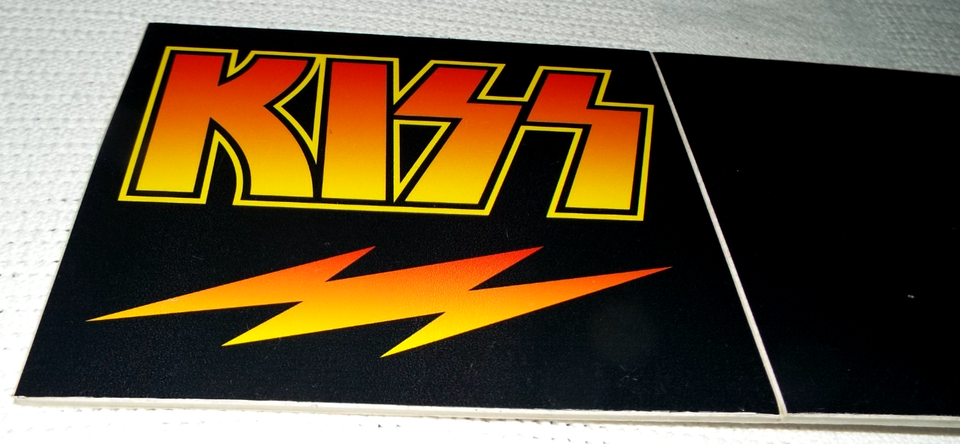 VINTAGE 2-SIDED HARD ROCK BAND KISS LOGO SIGN READ!!!! | eBay