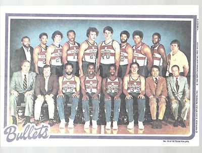 Bullets Topps 1980 NBA Basketball Vintage Team Poster | eBay