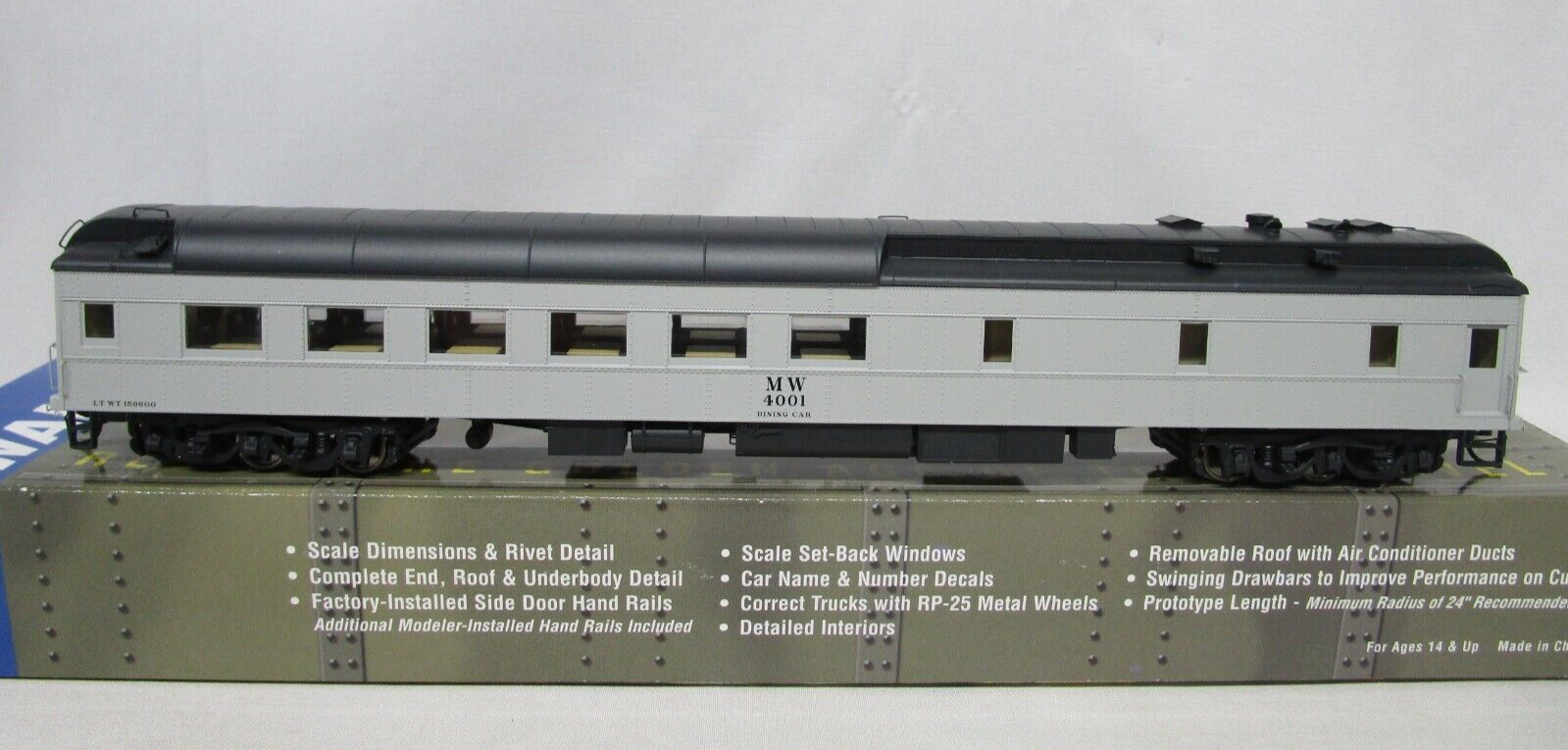 Walthers HO Scale Heavyweight MOW Maintenance of Way Work Passenger Set ...