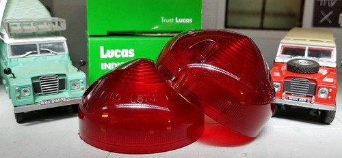 2x Land Rover Series 3 Brake Tail Light OEM Genuine Lucas Lens RTC210 ...