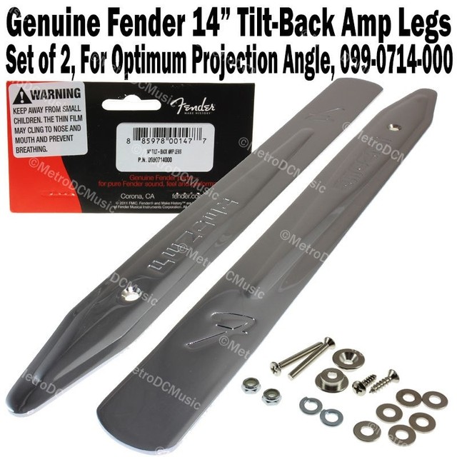 Genuine Fender 14" Tilt Back Amp Legs Set of 2 W/hardware Amplifier F ...