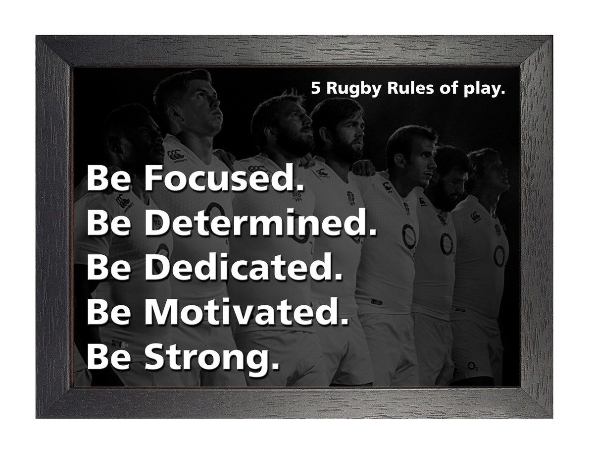 Rugby Picture Quotes England Rugby 4 Motivation Inspiration Poster