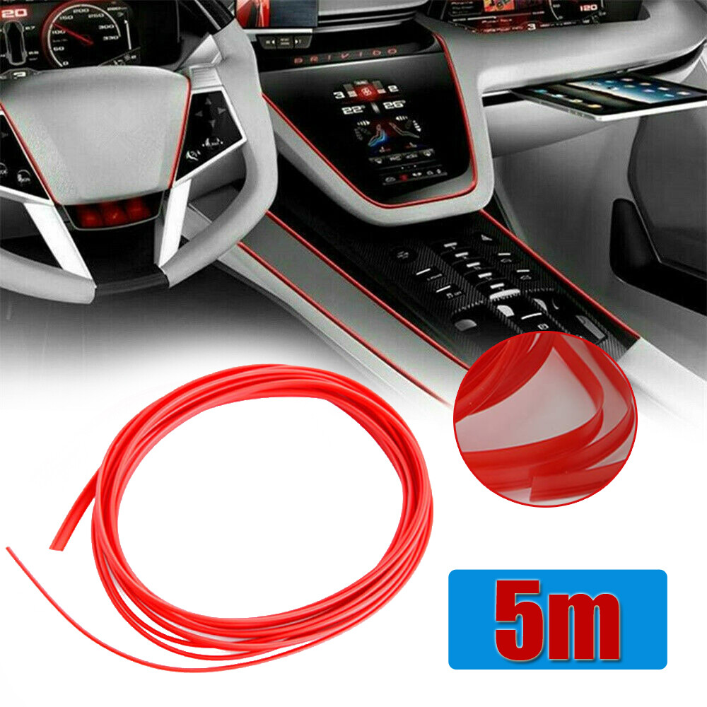 5M Molding Line Car Interior Decor Red Point Edge Gap Door Panel Car ...