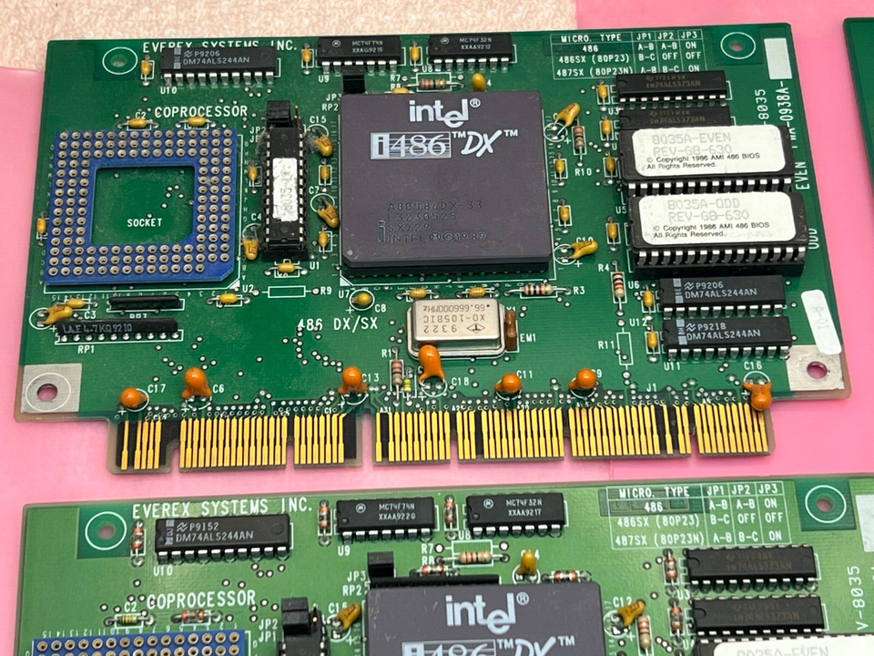 RARE Vintage Everex 486 Module System Board w/ A80486DX-33, SX729 CPU ...
