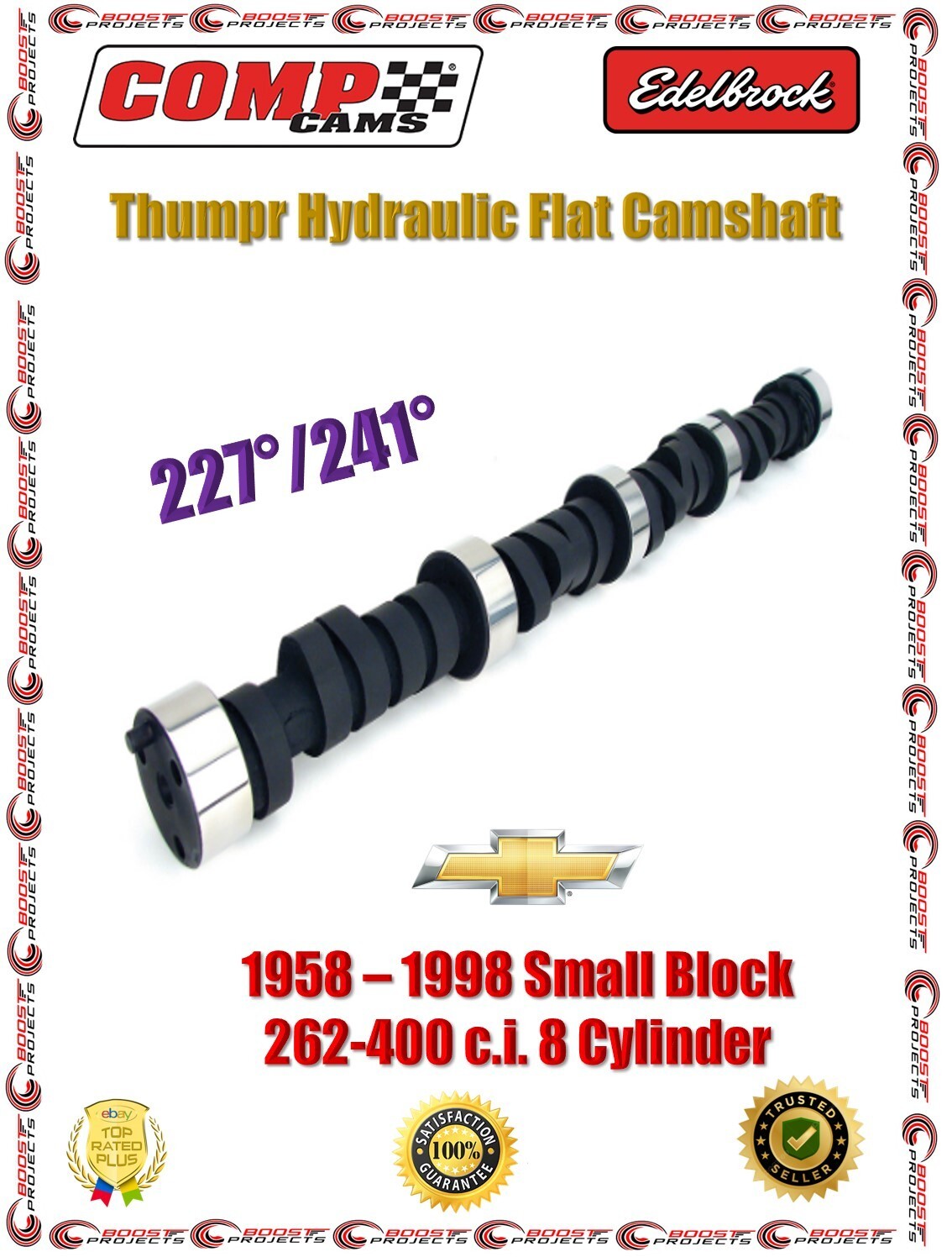 Comp Cams Thumpr 227/241 Hydraulic Flat Camshaft For Chevy Small Block ...