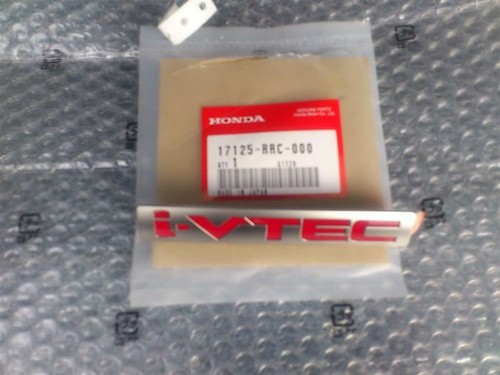 HONDA GENUINE i-VTEC INTAKE MANIFOLD COVER EMBLEM OEM 17125-RRC-000 ...