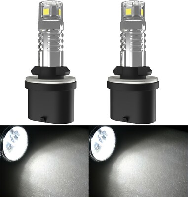 LED 20W 885 H27 White 5000K Two Bulbs Fog Light Replacement Upgrade ...
