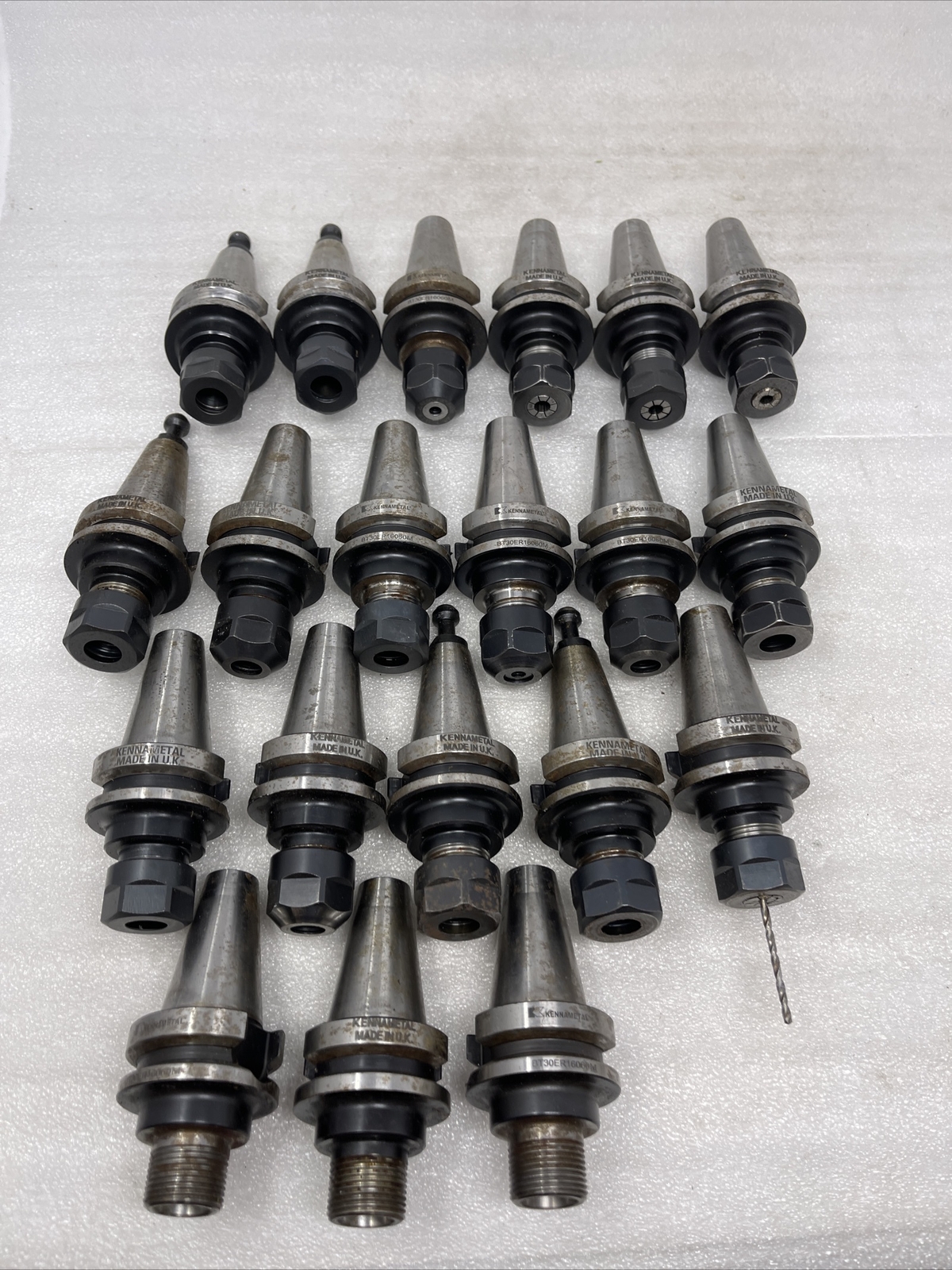 Lot Of (20) Kennametal BT30 ER16 Collet Chucks, Rego Fix Nuts, BT30 ...