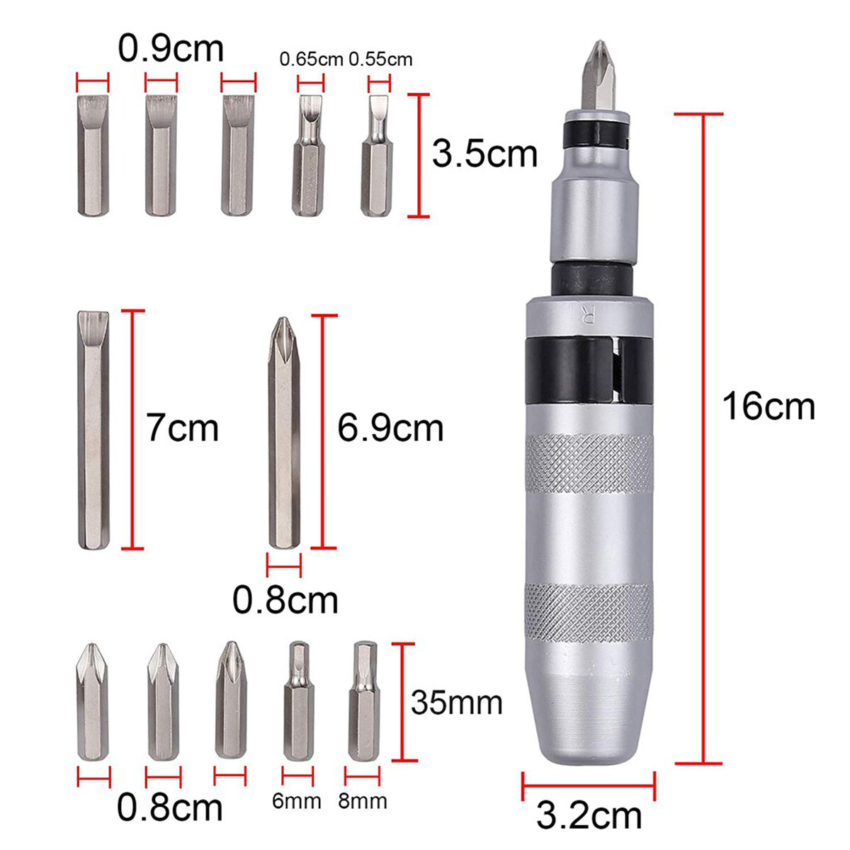 13pcs Portable Impact Driver Screwdriver Hand Tools Set Repair Tool #003 | eBay