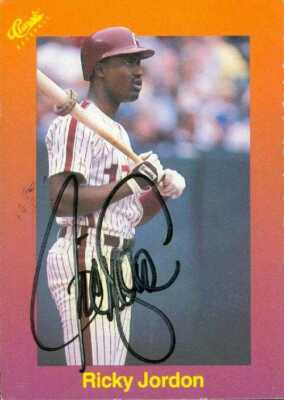 Ricky Jordan autographed Baseball Card (Philadelphia Phillies) 1989 ...