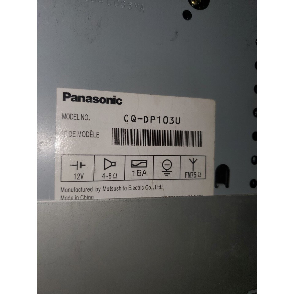 Panasonic Car Stereo with CD Player and Detachable Faceplate | eBay