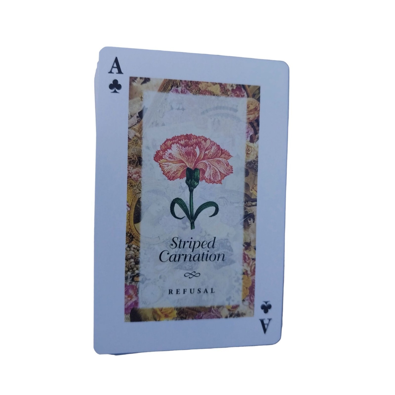 4 Flower Playing Cards Tulip Violet Foxglove Hawthorn Collage Scrapbook ...