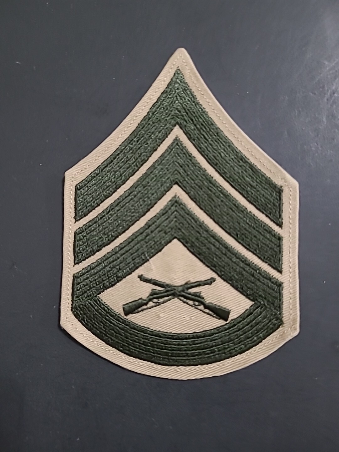 U.S. MARINE CORPS USMC STAFF SERGEANT Green Khaki RANK STRIPES PATCH | eBay