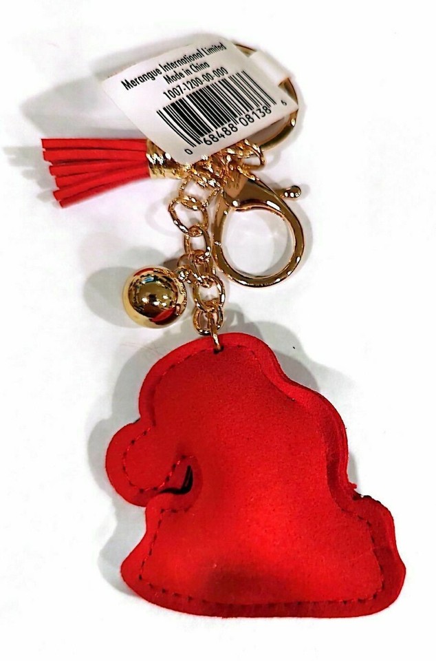 Christmas Santa Elf Hat Rhinestone Puffy Key Chain Keychain & Carabiner ...