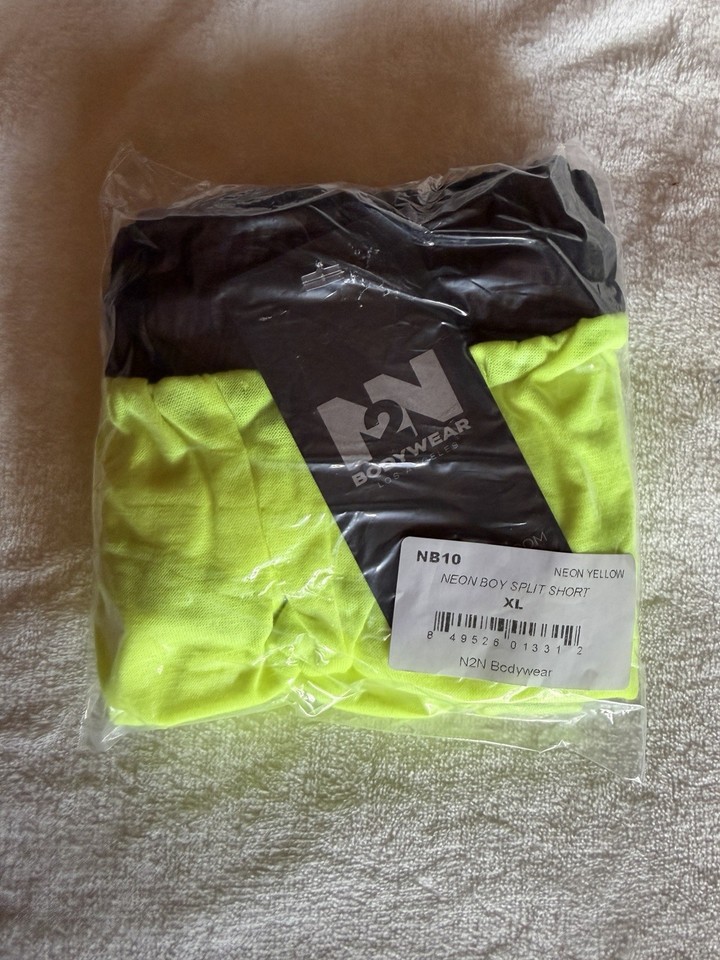 NWT N2N Bodywear Neon Boy Split Shorts Sz XL | eBay