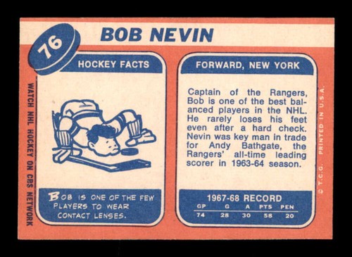 1968 Topps #76 Bob Nevin EXMT X3025886 | eBay