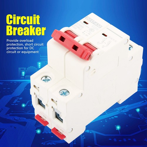 2P DC 500V 20A Circuit Breaker MCB Safety Breaker DZ47-63Z-2P Tool ...
