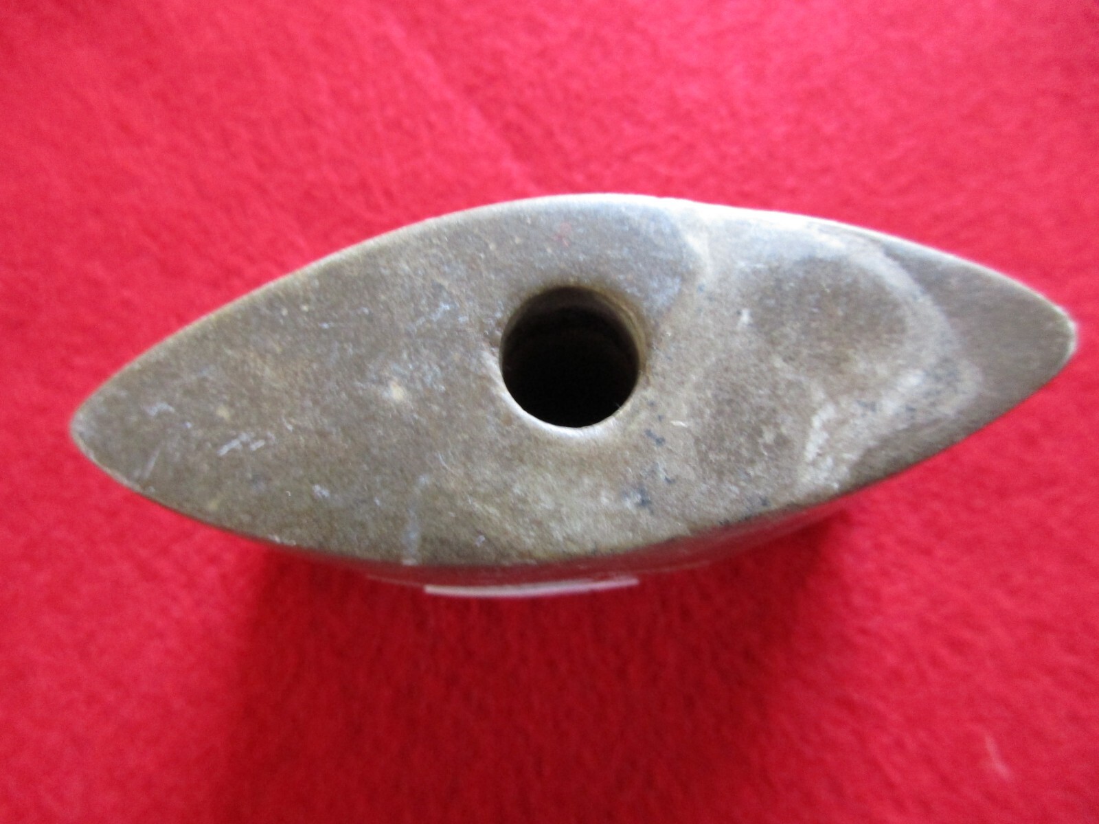 NATIVE AMERICAN BANNERSTONE, POLISHED VARIETY STONE ARTIFACT, PE-0324*H ...