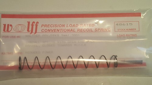 48615 WOLFF FITS WALTHER PPK PPKS 15 LB REDUCED POWER (RP) RECOIL ...