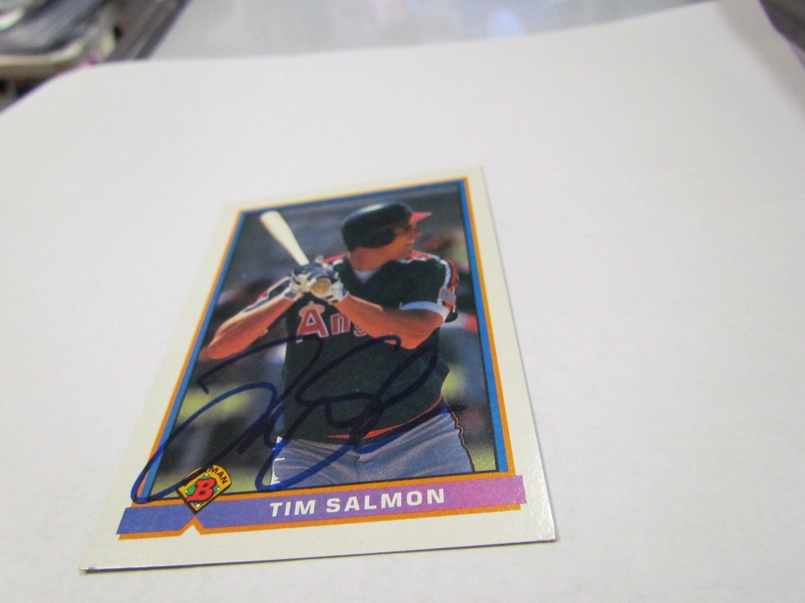 Tim Salmon Autographed Rookie Card JSA Auction Certified | eBay