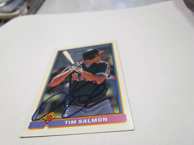 Tim Salmon Autographed Rookie Card JSA Auction Certified | eBay