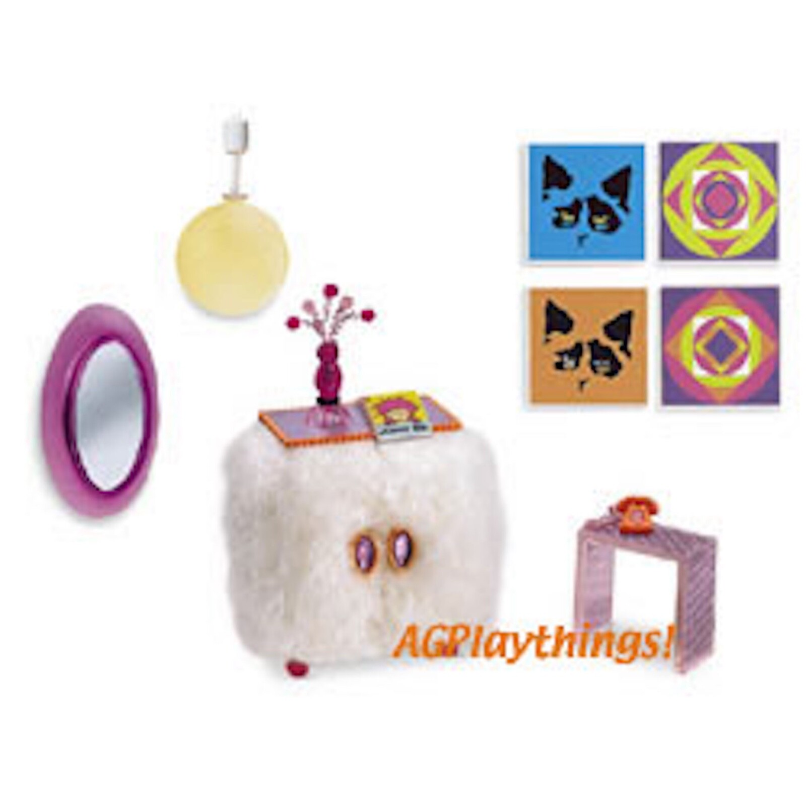 Beautiful Vintage American Girl AG Minis Illuma Groovy Room with ...