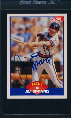 1989 Score #607 Jim Eppard Angels Signed Auto *42146 | eBay