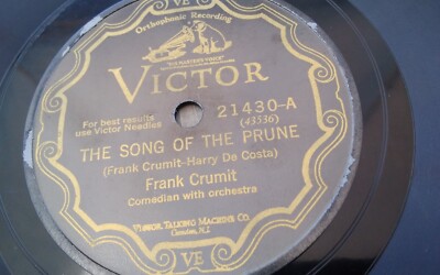 Frank Crumit 78rpm Single 10-inch Victor Records VE #21430 The Song Of ...