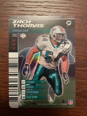 NFL Showdown 2002 Card Game - 1st Edition Rare/Foil Zach Thomas #231 | eBay