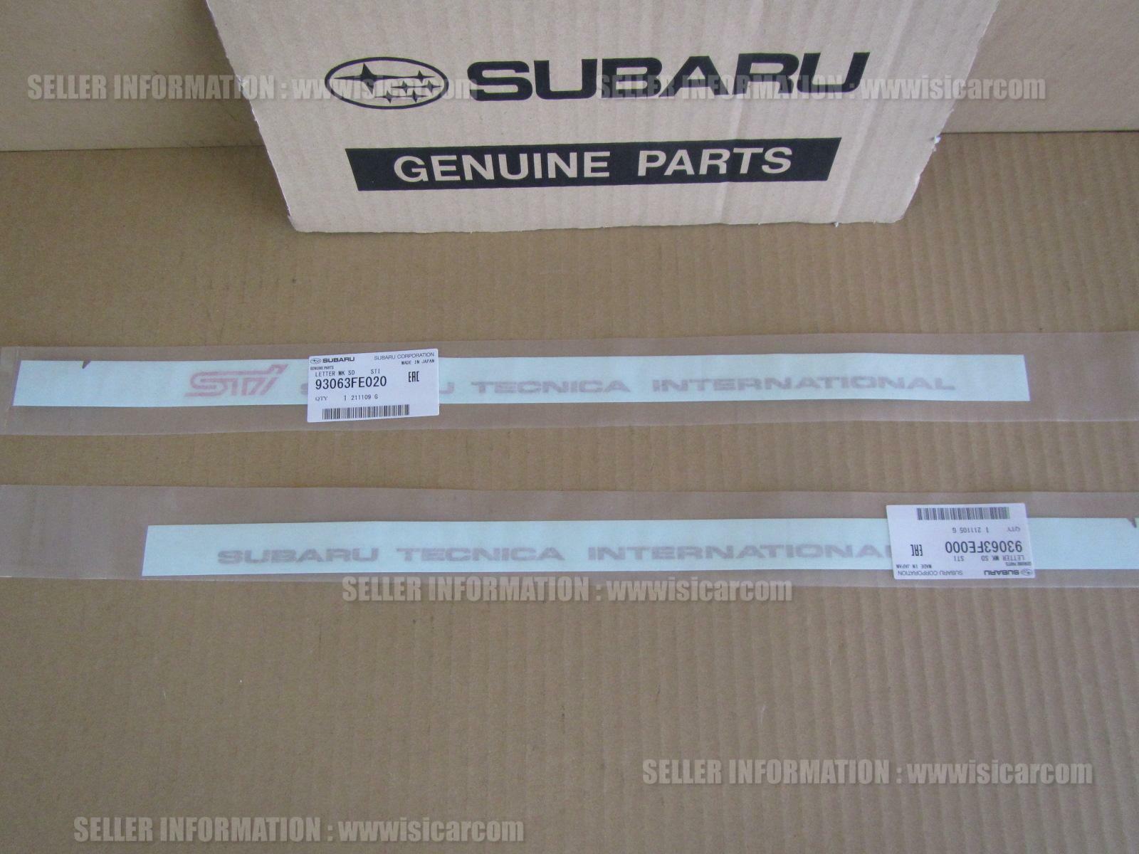 IMPREZZA WRX GDB GDF FOR SUBARU TECNICA INTERNATIONAL STI DECAL SET ...
