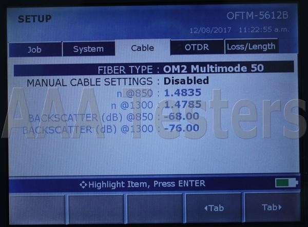 Fluke Networks OF-500 OptiFiber OFTM-5732 OFTM-5612B SM MM Fiber OTDR ...