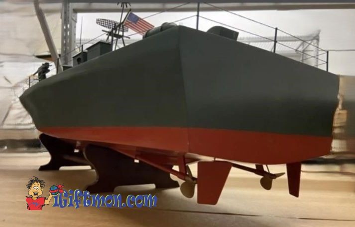 PT PTF PATROL BOAT huge 41" SCALE BUILT torpedo nasty SHIP MUSEUM MODEL ...