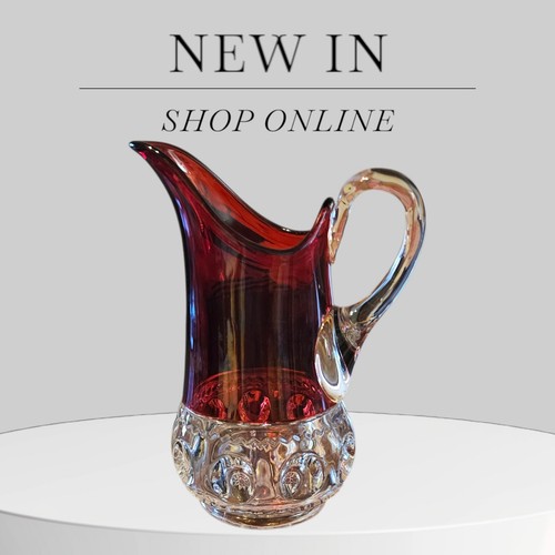 Mcm Tiffan King Crown Thumbprint Pitcher, Ruby Red | eBay
