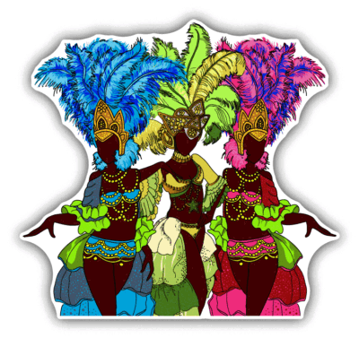 Carnival Dancer Car Bumper Sticker Decal | eBay