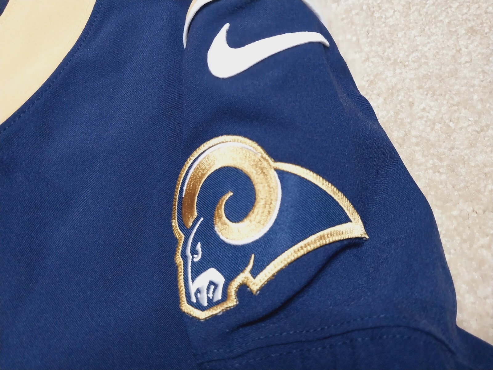 NWT Nike NFL On-Field Los Angeles Rams Jersey Blank Name Size 48 Blue ...