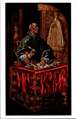 Vintage Postcard Saint Ildefonsus Painting By El Greco National Gallery ...