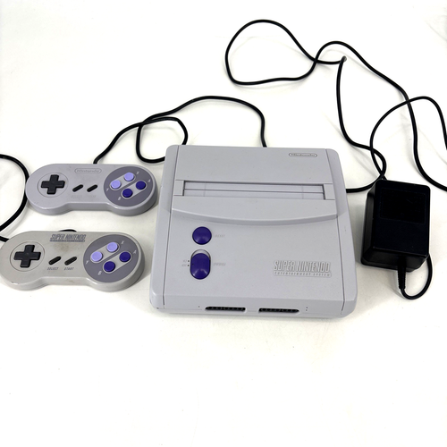 Super Nintendo Junior Console SNES Jr. SNS-101 2x OEM Controllers + OEM ...