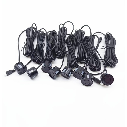 8 Parking Black Sensors LCD Car Backup Reverse Rear Radar System Alert ...