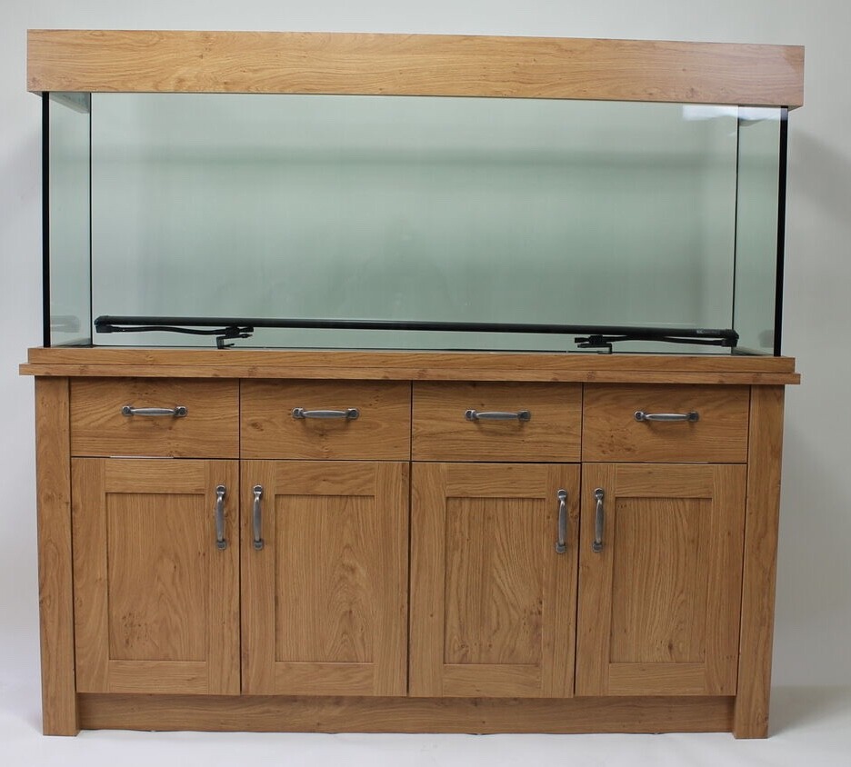Ex Display Aqua One Oakstyle 300L Oak Fish Tank Aquarium LED Lighting ...