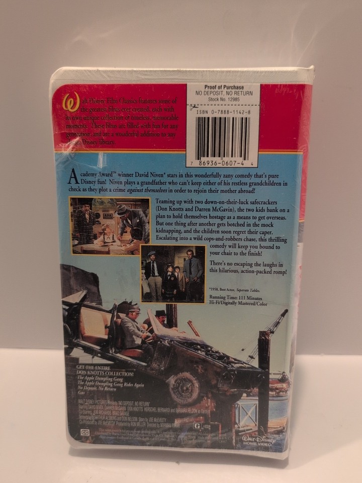 No Deposit, No Return (VHS, 1998, Don Knotts Collection) 786936060744| eBay